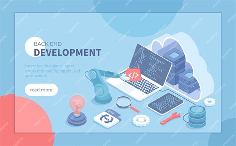 premium vector backend development coding software engineering