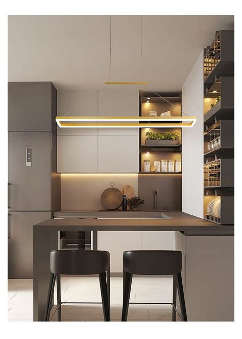 Solis Modern Rectangle Led Pendant Lights Dragonfly Decor