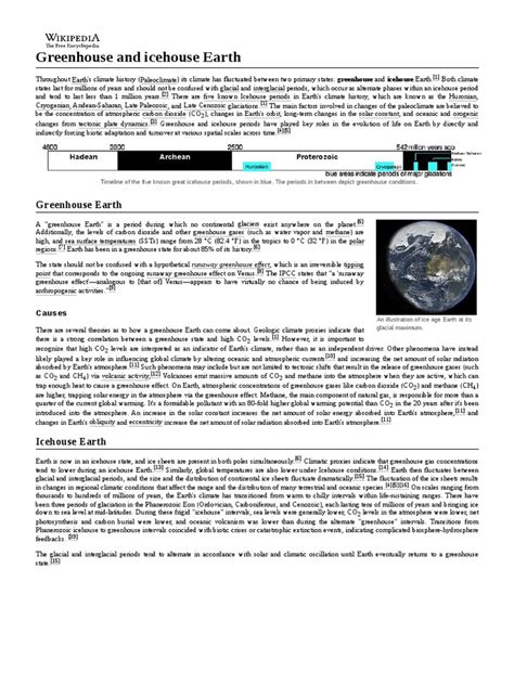 Eenhouse And Icehouse Earth Pdf Earth Phenomena Earth Sciences