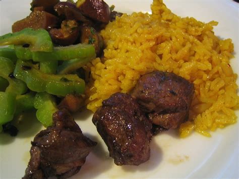 Popos River Lamb Kabob With Saffron Rice
