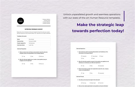 Interview Feedback Survey HR Template In Word PDF Google Docs Download Template Net