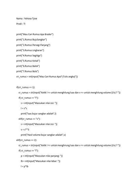 Tugas Dasar Pemrograman Pdf