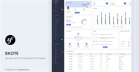 skote symfony admin and dashboard template web templates envato elements