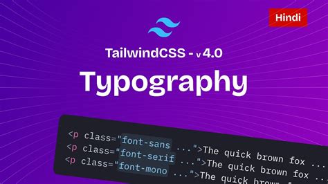 Typography Tailwind Css Tutorial Hindi Beginner Designcoach Youtube
