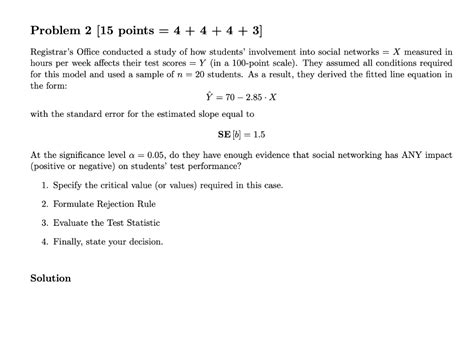 Solved Problem Points Registrar S Chegg Com