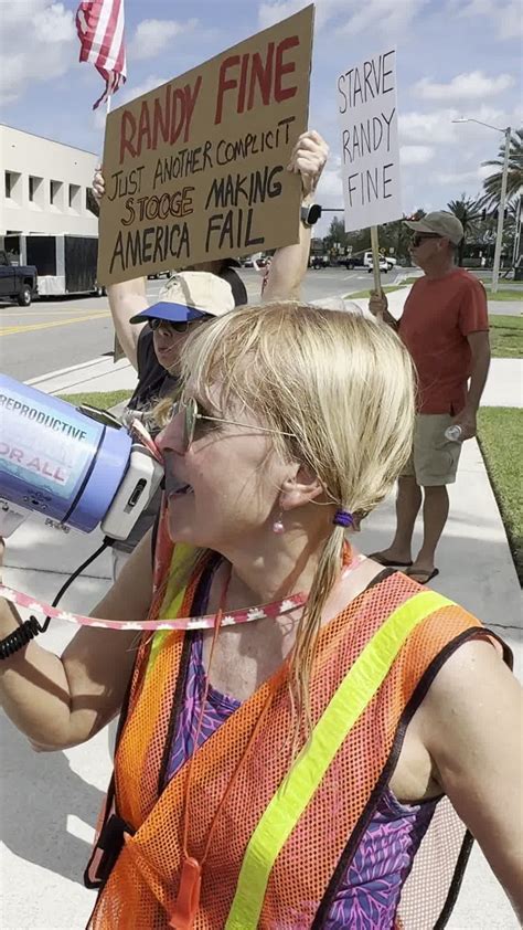 Daytona Beach Demonstrators Target Florida Congressman Randy Fine