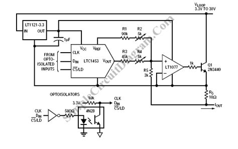Computer Controlled 4 20mA Current Loop Simple Circuit Diagram