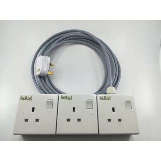 3 WAY HEAVY DUTY TRAILING SOCKET EXTENSION SOCKET 20 METER 70 076 X 3C Flexible Cable FULL