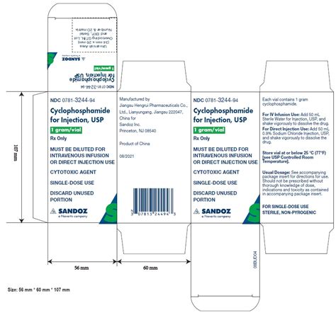 Product Images Cyclophosphamide Photos Packaging Labels And Appearance