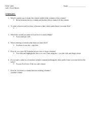 Lab 1 Introduction To Excel 1 Docx STAT 1400 Lab 1 Excel Basics Name SUMMARY 1 Whats A