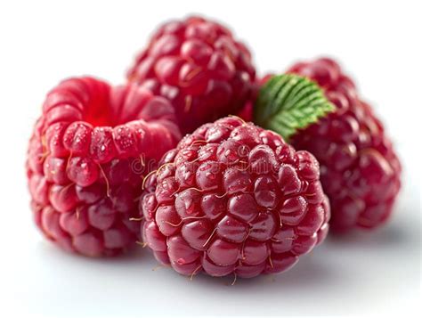 Sweet Raspberry With Green Leaves Generative Ai Stock Illustration Illustration Of Fruity