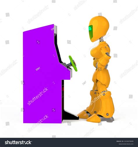 Robot Gir Lwith Retro Arcade Videogame Stock Illustration 2210079049 Shutterstock