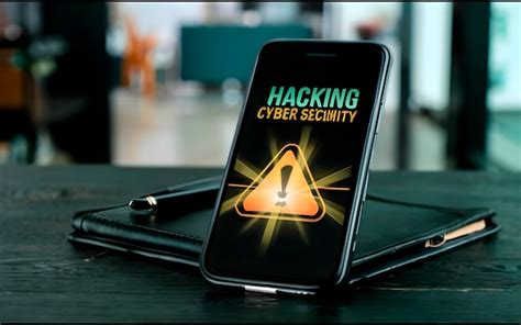 Premium Ai Image Hacker Warning On Mobile Phone Ai Generated