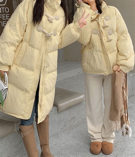 숏롱 떡볶이 패딩 코트 에이블리