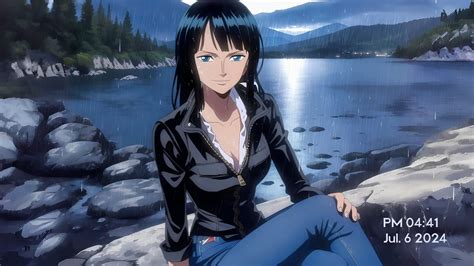 One Piece Nico Robin Animated Wallpaper Lakeside Moment — Wallpaper