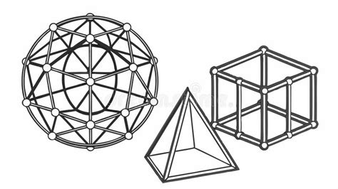 Geometric Shapes 3d Abstract Design Modern Art Polygon Figures Futuristic Vector Design