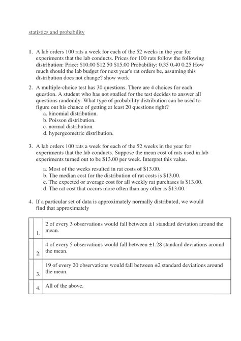 SOLUTION Statistics And Probability Studypool