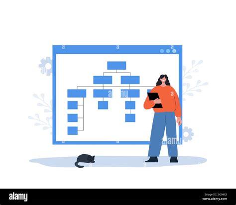 Sitemap Creation Concept Website Navigation For The User Female