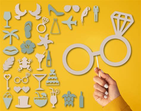Beach Wedding Photo Booth Props Svg Png Wedding Signs And Decorations
