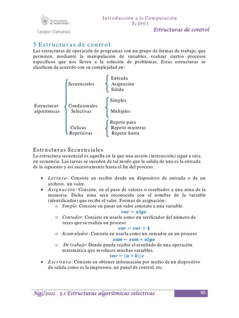 Estructuras Algorítmicas Selectivas Pdf Pdf