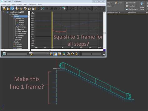 offsetting path constraint curve keys escalator animation problem