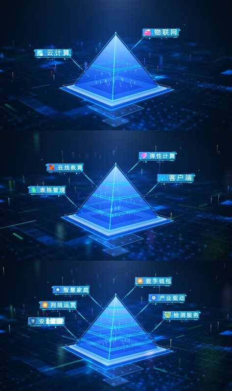 科技金字塔层级架构分类介绍 Ae模板下载