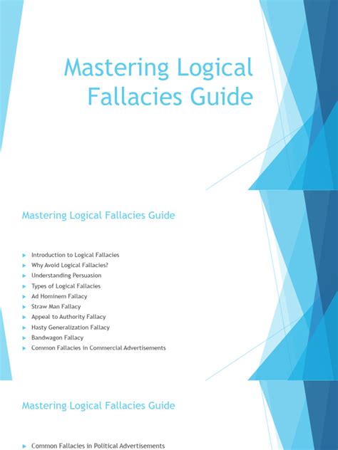 Mastering Logical Fallacies Guide Pdf