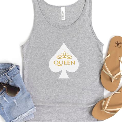 Queen Of Spades Tank Top With Black Qos Logo T For Wife Who Loves Bbc Naughty Tank For