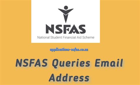 Nsfas Queries Email Address Za