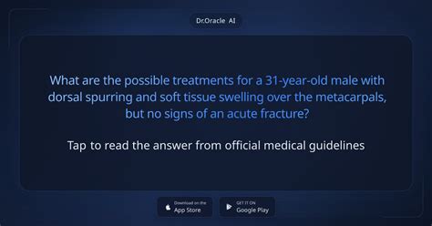 What Are The Possible Treatments For A 31 Year Old Male With Dorsal