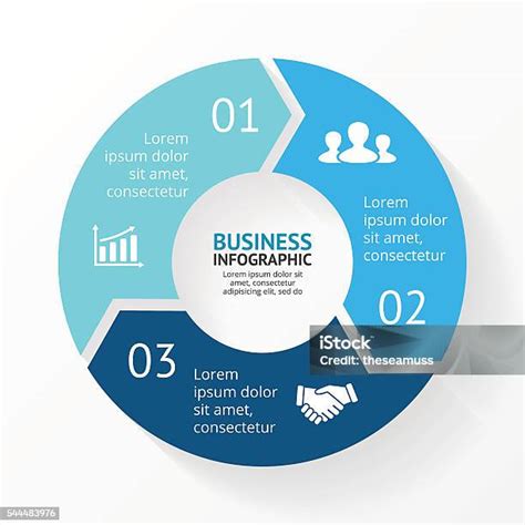 벡터 원 화살표 인포그래픽 사이클 다이어그램 그래프 프레젠테이션 차트입니다 사업 3가지 개체에 대한 스톡 벡터 아트 및 기타 이미지 3가지 개체 3 명 3 Istock