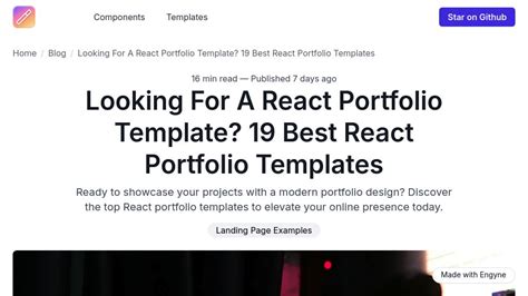 Looking For A React Portfolio Template 19 Best React Portfolio Templates Magic Ui