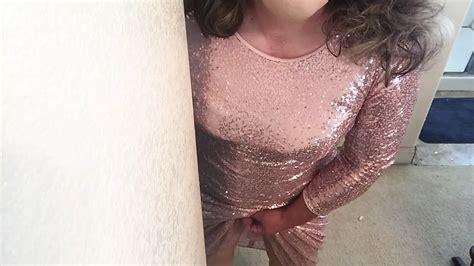 Transvestite Strips And Teases And Finally Cums With Handjob Shemale