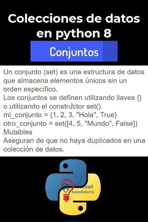 Colecciones De Datos En Python 8 Python Facultadautodidacta Pythonprogramming Youtube