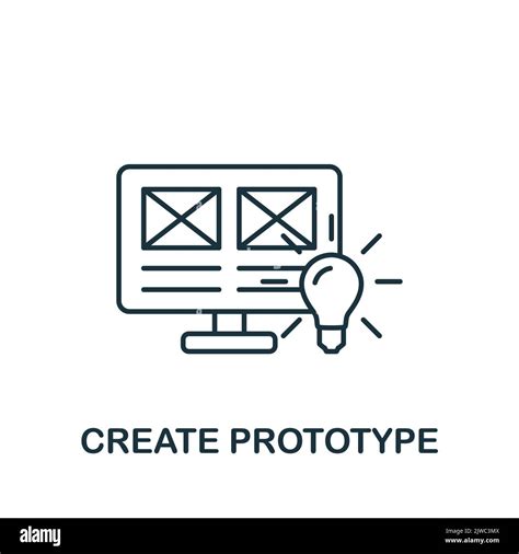 create prototype icon line simple web development icon for templates web design and
