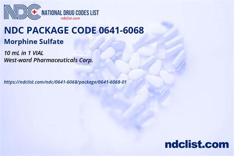 Ndc Package 0641 6068 01 Morphine Sulfate