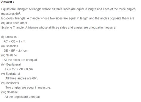 Triangles Rs Aggarwal Class 6 Maths Solutions Exercise 16a