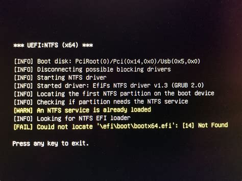 Uefi Boot Issues · Issue 18 · Pbatarduefi Ntfs · Github