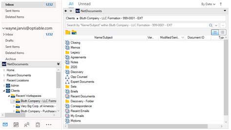 The Super Secret Netdocuments Panel In Outlook Optiable