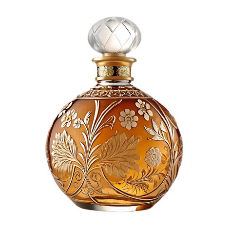 An Elegant Vintage Inspired Perfume Bottle With A Rich Amber Hue