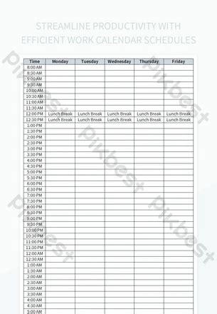 Streamlining Employee Scheduling With An Efficient Calendar Solution Excel Template Free