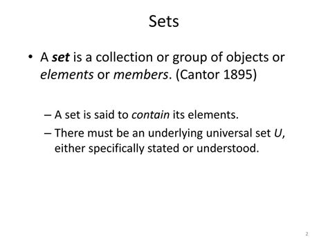 Ppt 21 Sets Sets Common Universal Sets Subsets 22 Set Operations 2