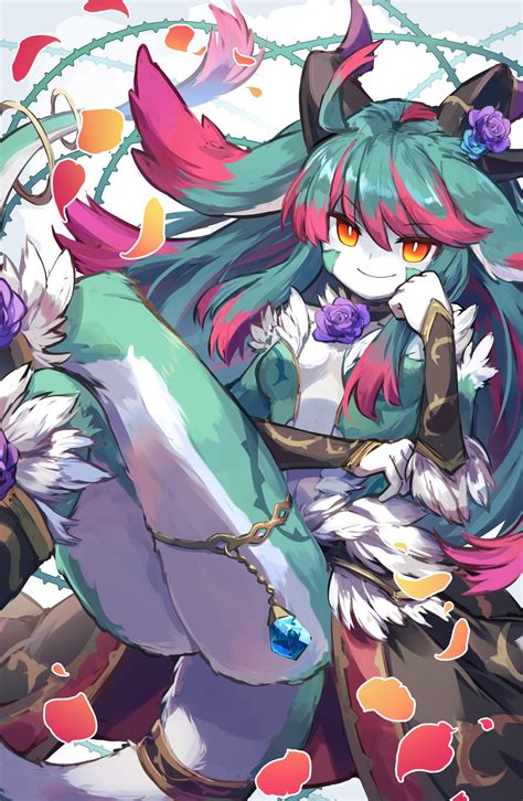 Kuuron Moesann17 Linthia Pandd Puzzle And Dragons Absurdres Highres