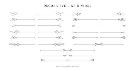 Premium Vector Collection Of Decorative Line Divider For Layout Separator Decoration Element