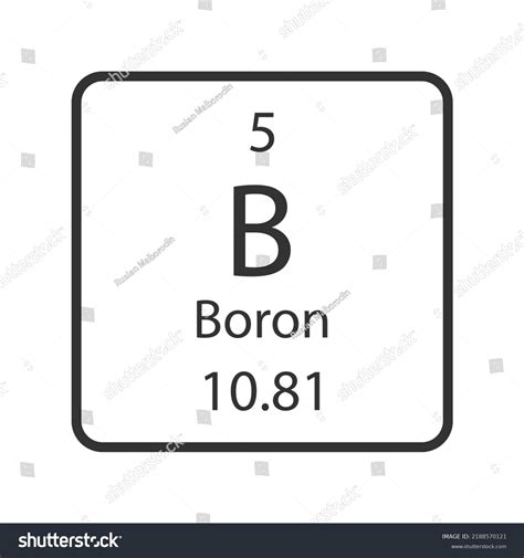 Boron Symbol Chemical Element Periodic Table Stock Vector Royalty Free 2188570121 Shutterstock