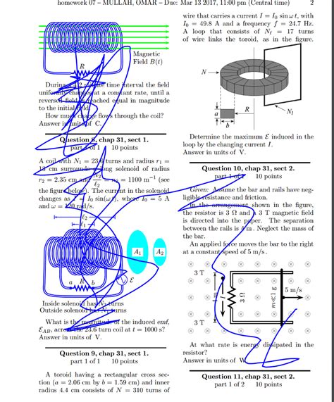 solved a toroid having rectangular cross section a 2 06
