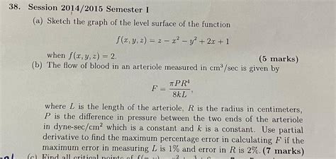 Solved Session Semester I A Sketch The Graph Chegg