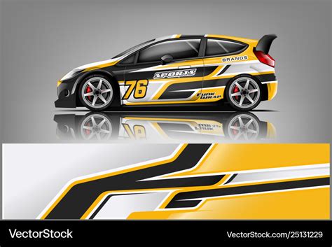 Sport Car Racing Wrap Design Design Royalty Free Vector