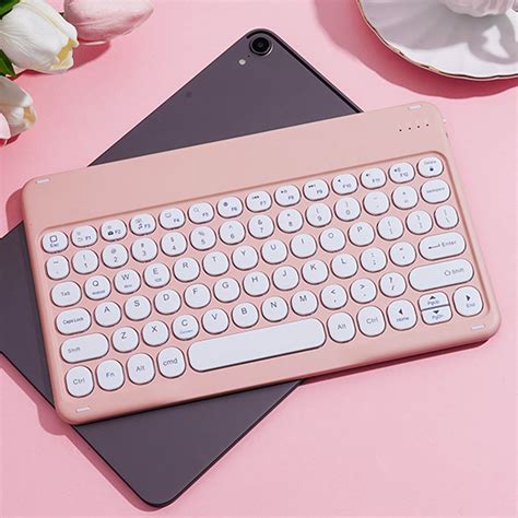 Valseel Keyboard Portable Bluetooth Colorful Computer Keyboards