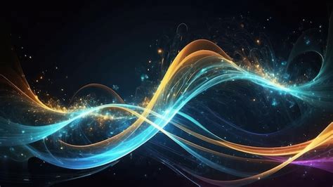 Abstract Energy Flow Background With Pulsating Waves Of Light Perfect For Dynamic Designs